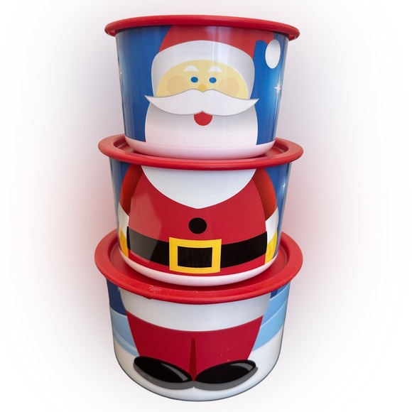 Tupperware | Kitchen | Vintage Tupperware Double Sided Christmas Bowl ...